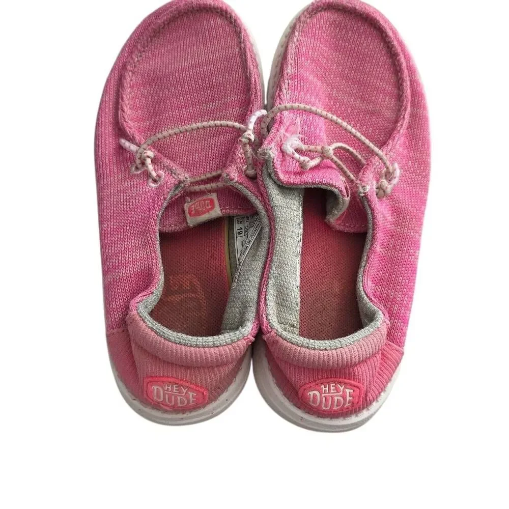 Hey Dude | Shoes | Hey Dude Girls Size 3 Bright Pink Wendy Youth Sport ...